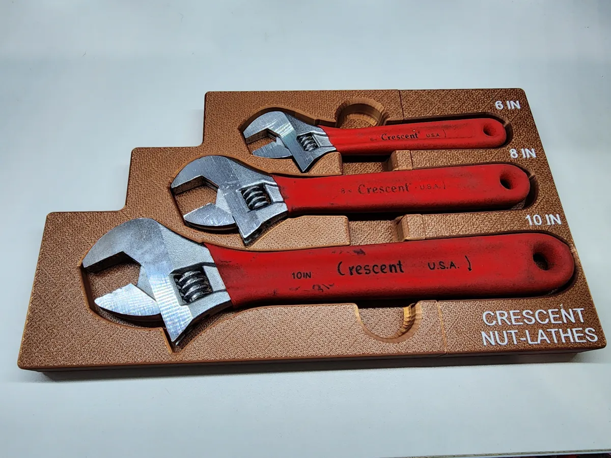 Crescent 3 Piece Adjustable Wrench SET GRIDFINITY - Free 3D Print Model ...