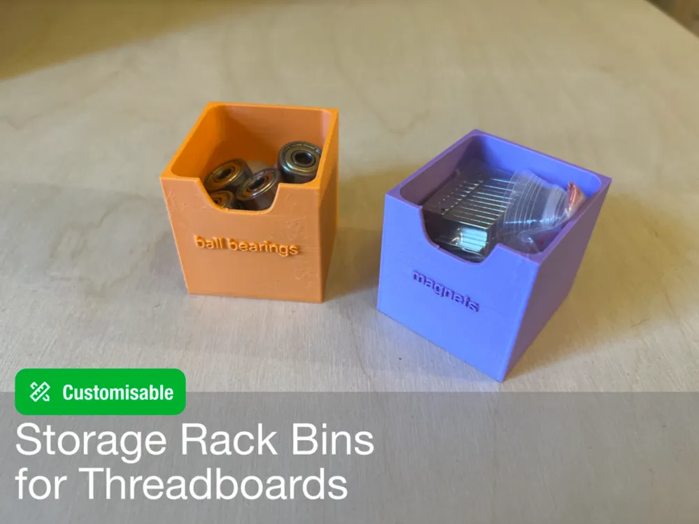 Customisable Storage Rack Bins for Threadboards by lorenzomakesthings ...