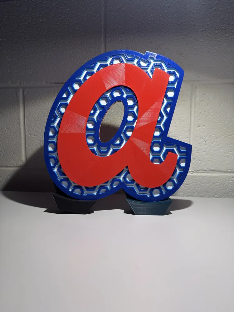 Atlanta Braves Retro Mini Dimensional Mosaic - Free 3D Print Model ...