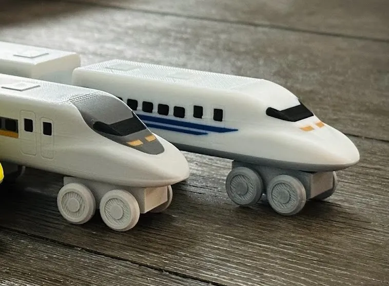 "Shinkansen" Bullet Train Set for Wooden Tracks by CATIAV5FTW MakerWorld: Download Free 3D Models