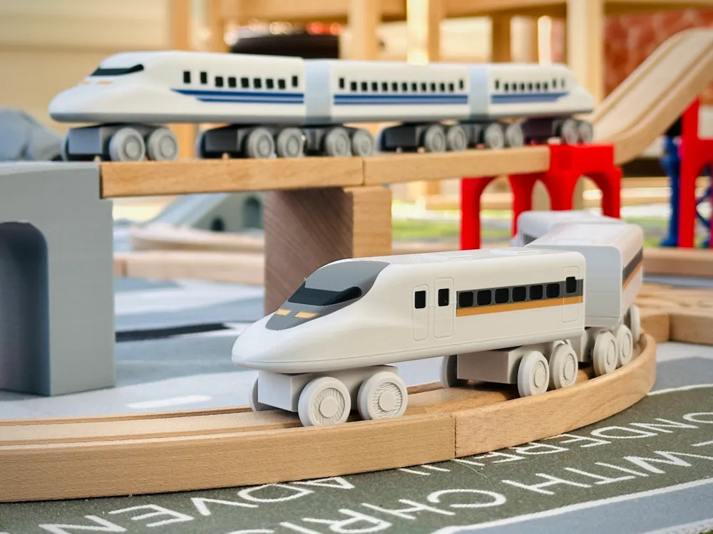 "Shinkansen" Bullet Train Set for Wooden Tracks by CATIAV5FTW MakerWorld: Download Free 3D Models