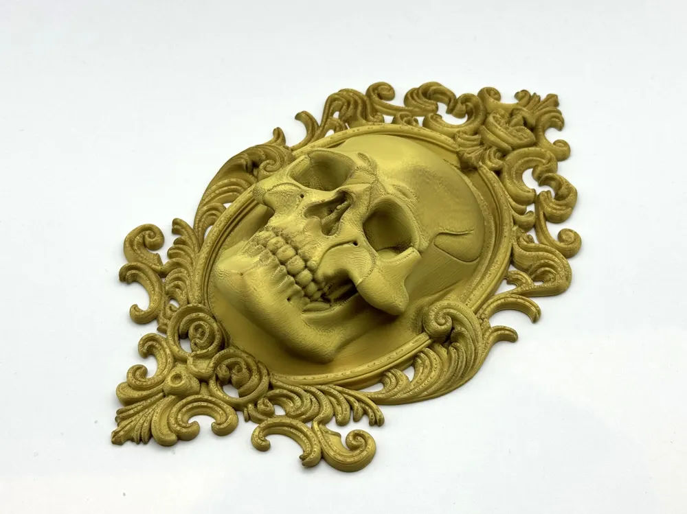Baroque Skull Wall Plaque by Stigern MakerWorld: Download Free 3D Models
