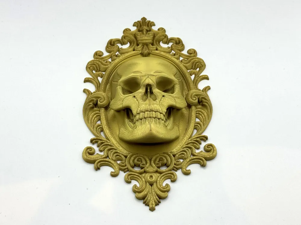 Baroque Skull Wall Plaque by Stigern MakerWorld: Download Free 3D Models