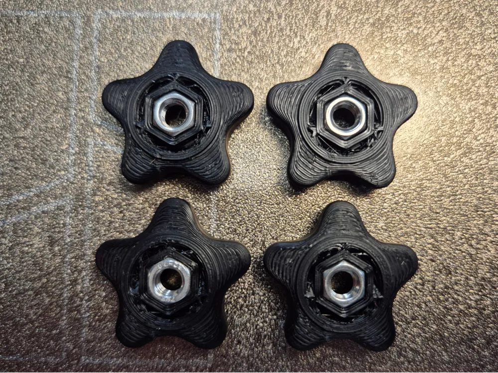M5 M6 M8 STAR KNOBS (with embedded nuts) - Free 3D Print Model - MakerWorld
