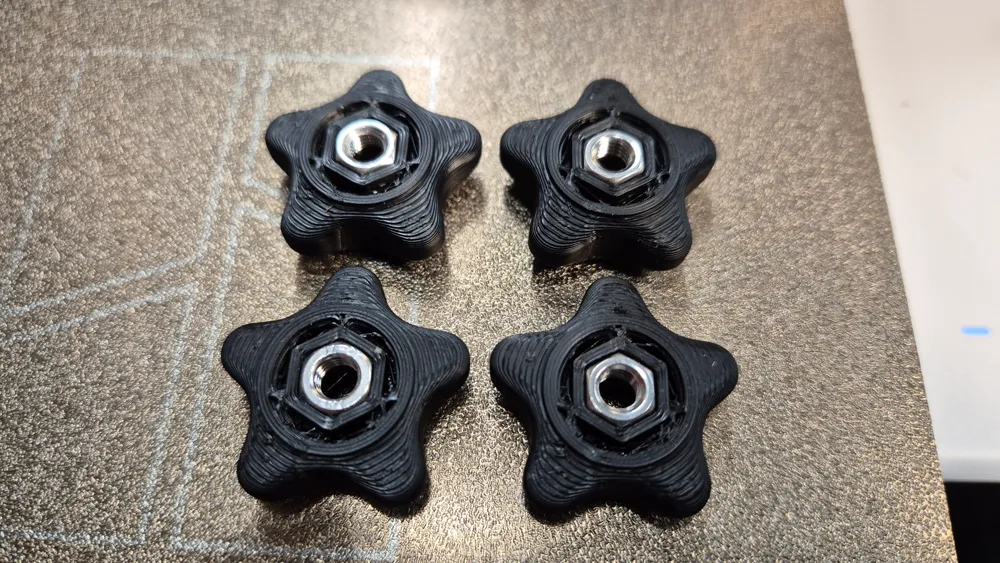 M5 M6 M8 STAR KNOBS (with embedded nuts) - Free 3D Print Model - MakerWorld