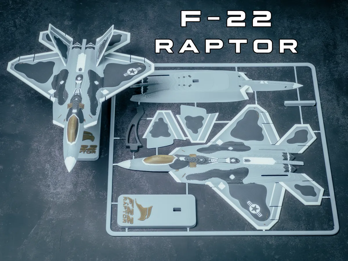 F-22 Raptor Plane Kit Card - Free 3D Print Model - MakerWorld