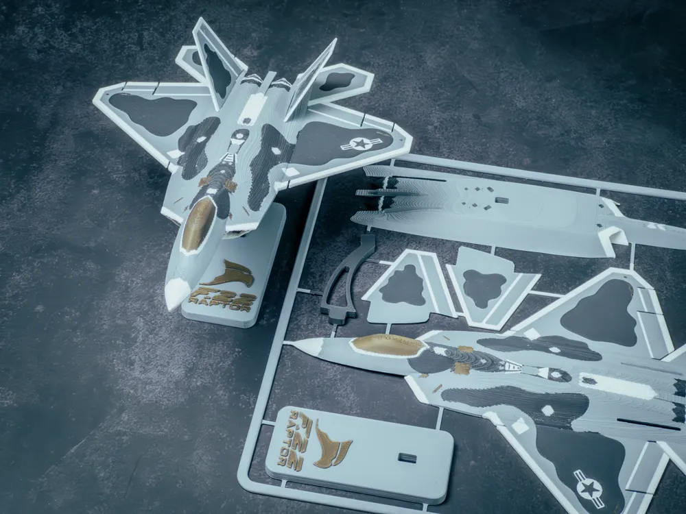 F-22 Raptor Plane Kit Card by pbbence1994 MakerWorld: Download Free 3D ...