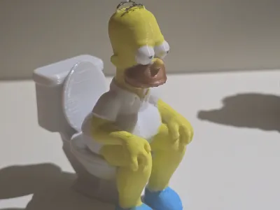 Homer Simpson WC - Free 3D Print Model - MakerWorld