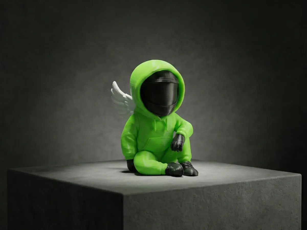 The Asphalt Guardian: Little Biker Guardian Angel - Free 3D Print Model ...