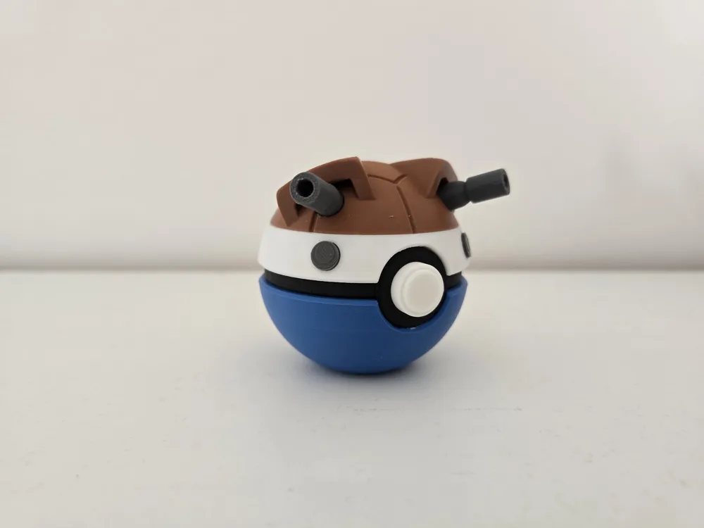 #0009 Blastoise Pokéball - Multiparts - Free 3D Print Model - MakerWorld