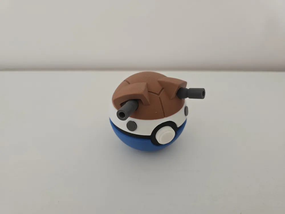 #0009 Blastoise Pokéball - Multiparts - Free 3D Print Model - MakerWorld