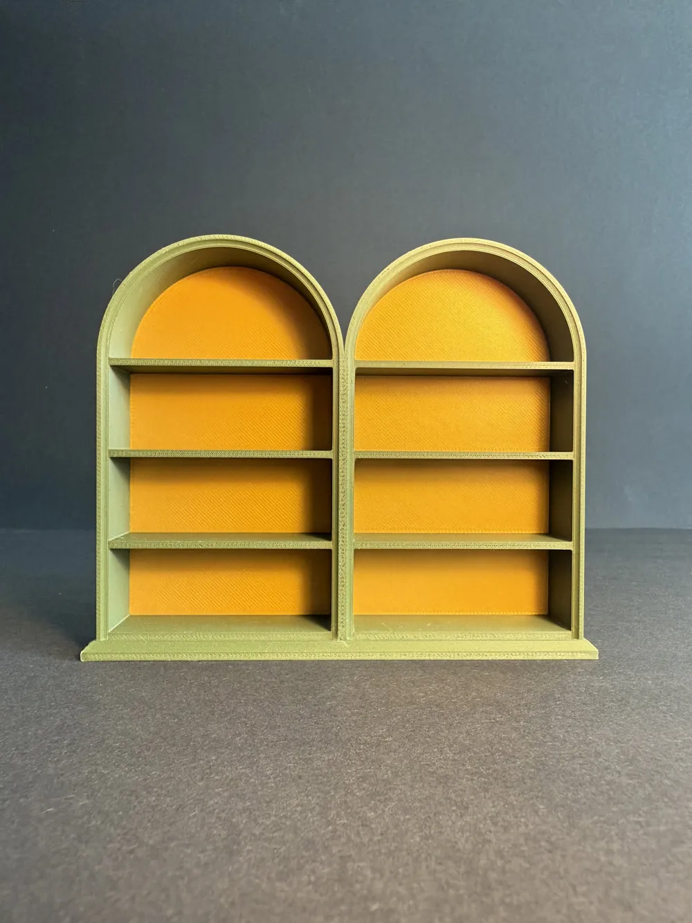 Double arched miniature bookcase - Free 3D Print Model - MakerWorld
