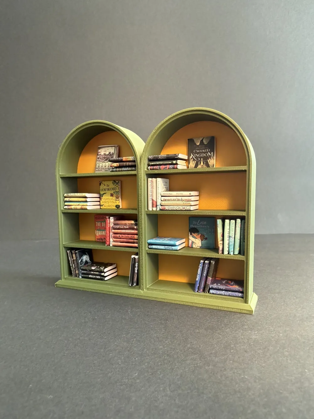 Double arched miniature bookcase - Free 3D Print Model - MakerWorld