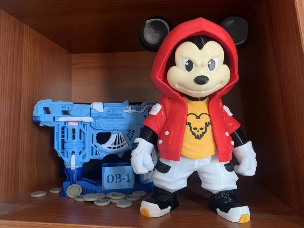 Urban Mickey Mouse - Skull NO AMS fully color separated parts - Free 3D ...