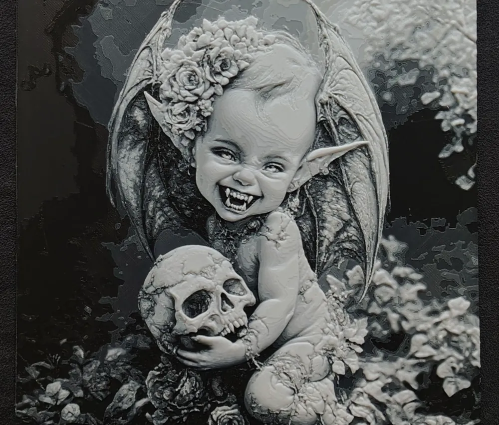Baby Vampire HueForge by fD.667 - MakerWorld