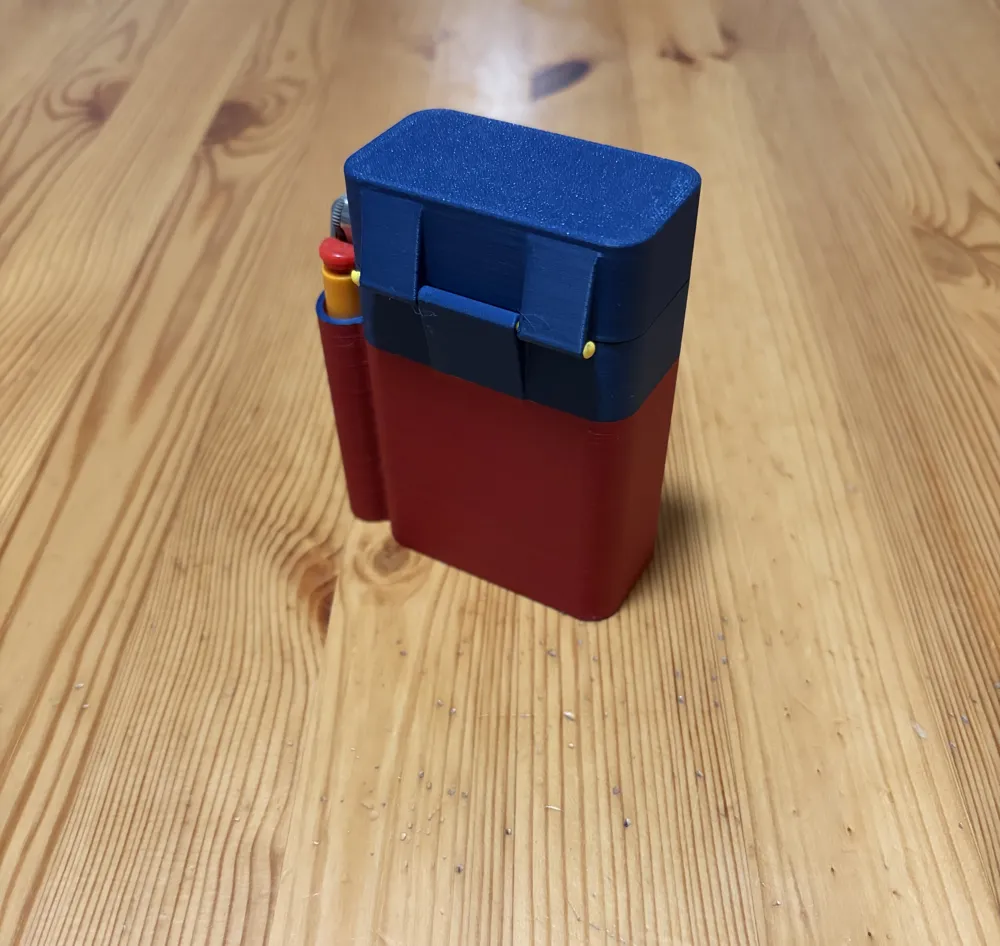 Cigarette box with lighter (BIC) - Free 3D Print Model - MakerWorld
