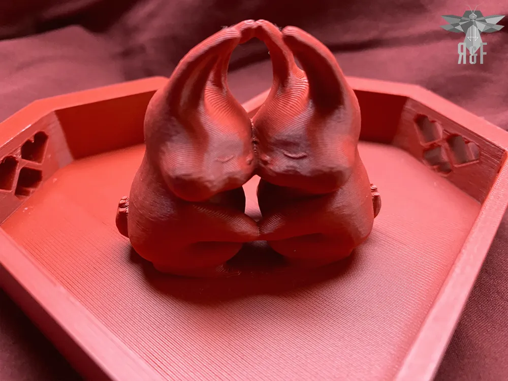 Simplified Bunny Hug Jewelry Dish by Robots+Fireflies - MakerWorld