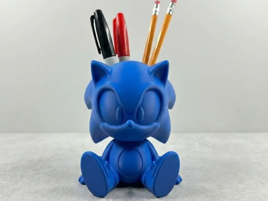 Sonic pen holder - Free 3D Print Model - MakerWorld