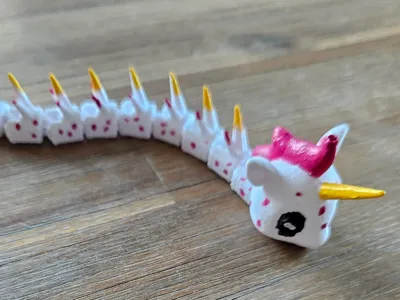 Unicorn Snake - FREE TO SELL Remixed by k3ldar MakerWorld: Download ...