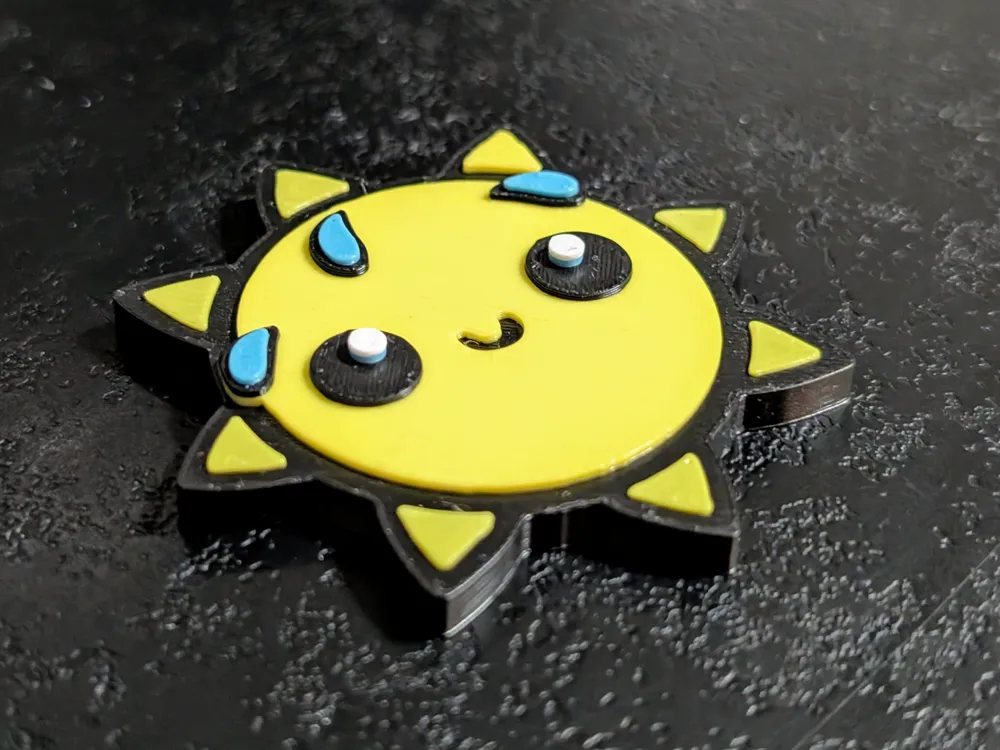 Cute Earth, Sun & Meteor Magnets - Layered Design - Free 3D Print Model ...