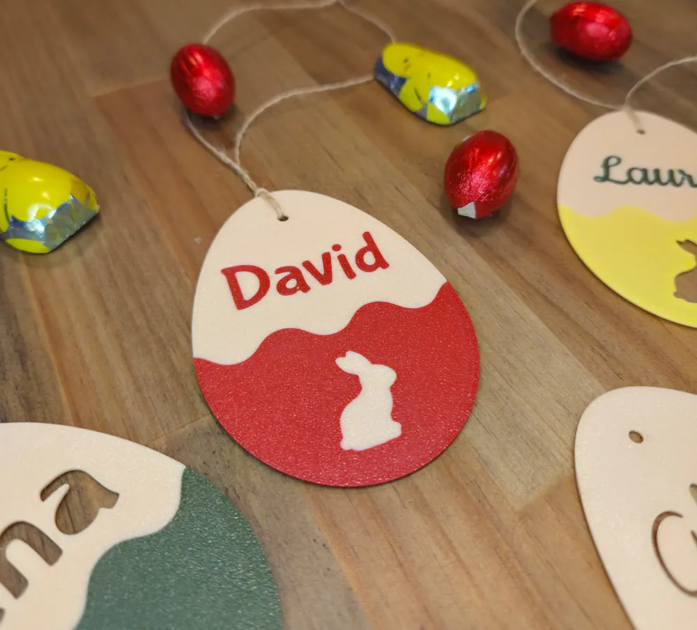 Customizable easter egg name tag by migueljeronimoa - MakerWorld