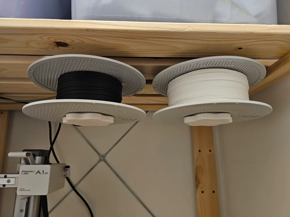 Spool holder horizontal/Ceiling with Silica Gel by B3rg3r - MakerWorld