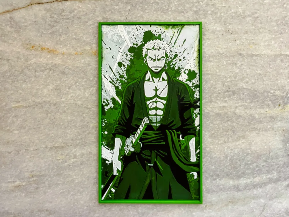 Roronoa Zoro Hueforge - One Piece (with frame) by Chitranshu Nagora ...