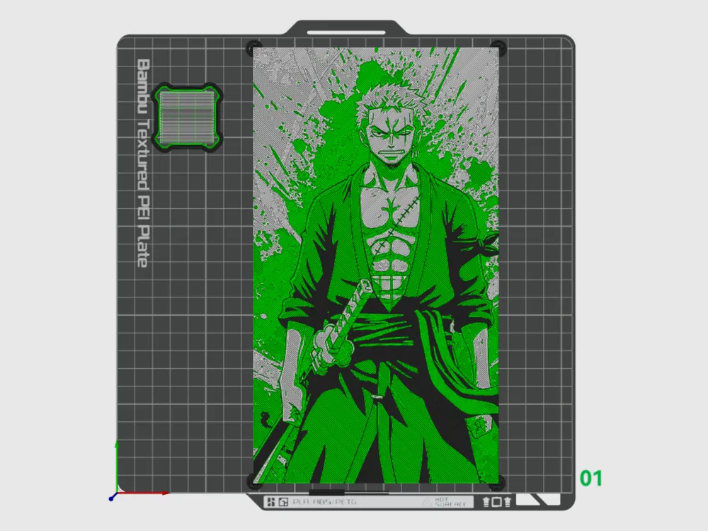 Roronoa Zoro Hueforge - One Piece (with frame) by Chitranshu Nagora ...