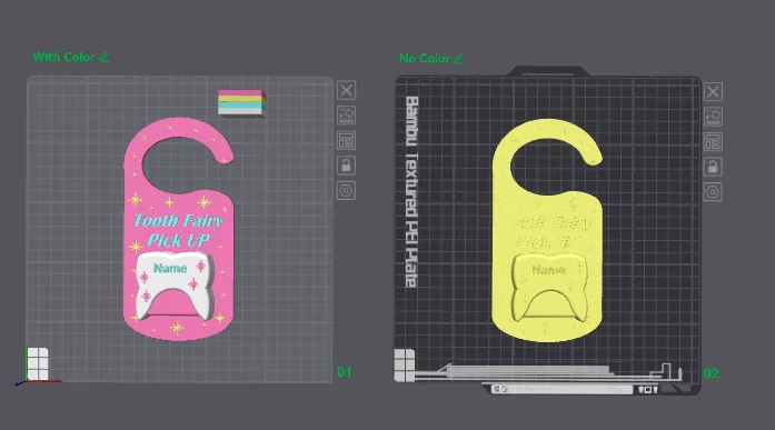 Tooth Fairy Pick Up DND with Customizable name by finnwii3d MakerWorld ...