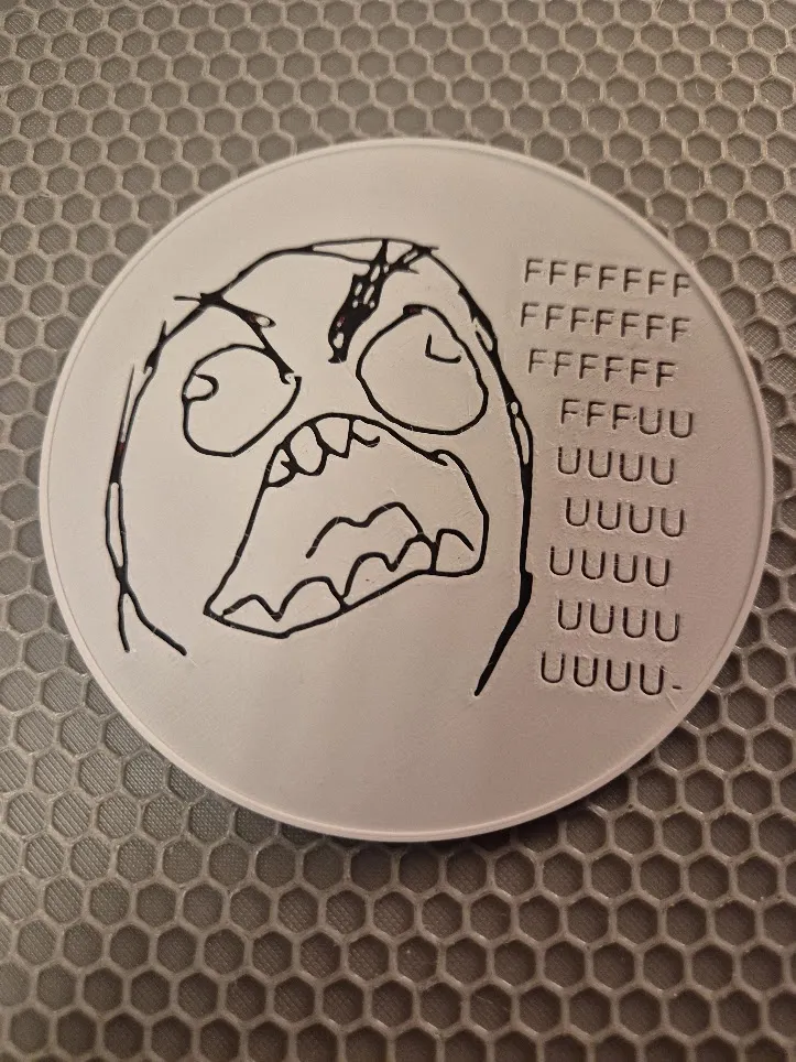 Rage Guy FFFFUUU Sottobicchiere - Modello di stampa 3D gratuito ...