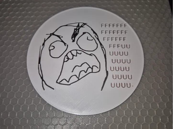 Rage Guy FFFFUUU Sottobicchiere - Modello di stampa 3D gratuito ...