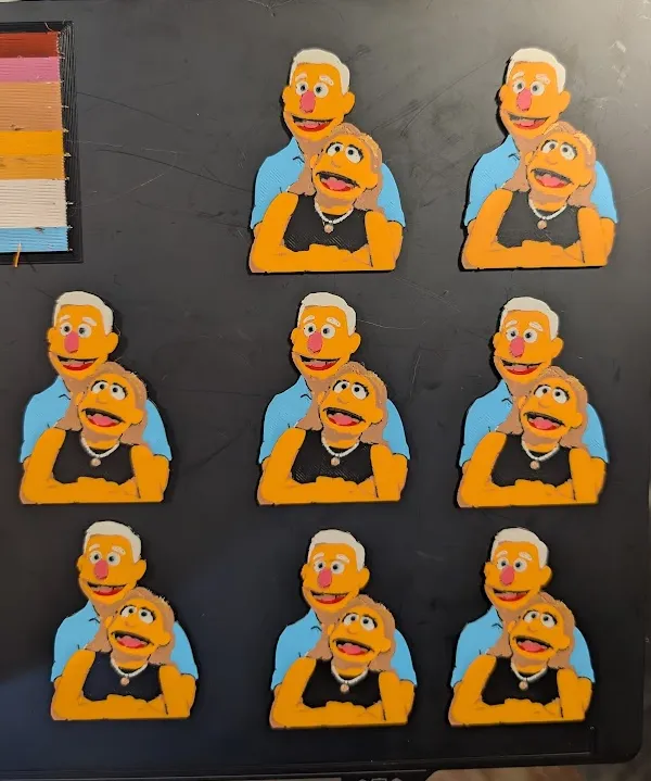Cold Play Kiss Cam Muppets - Free 3D Print Model - MakerWorld