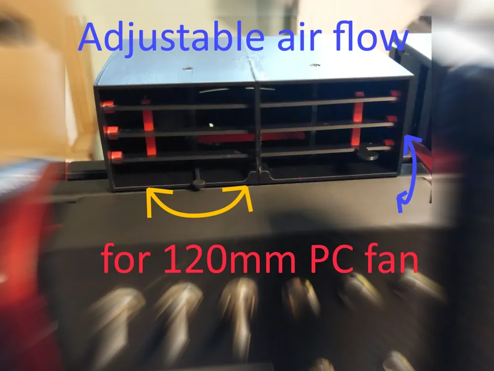 Sim Rig Air adjustable fan duct MK2 - Free 3D Print Model - MakerWorld