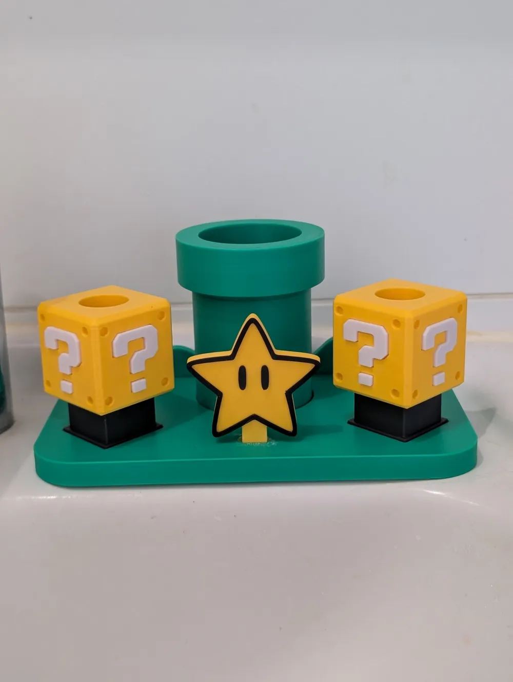 Super Mario Toothbrush Holder - Free 3D Print Model - MakerWorld