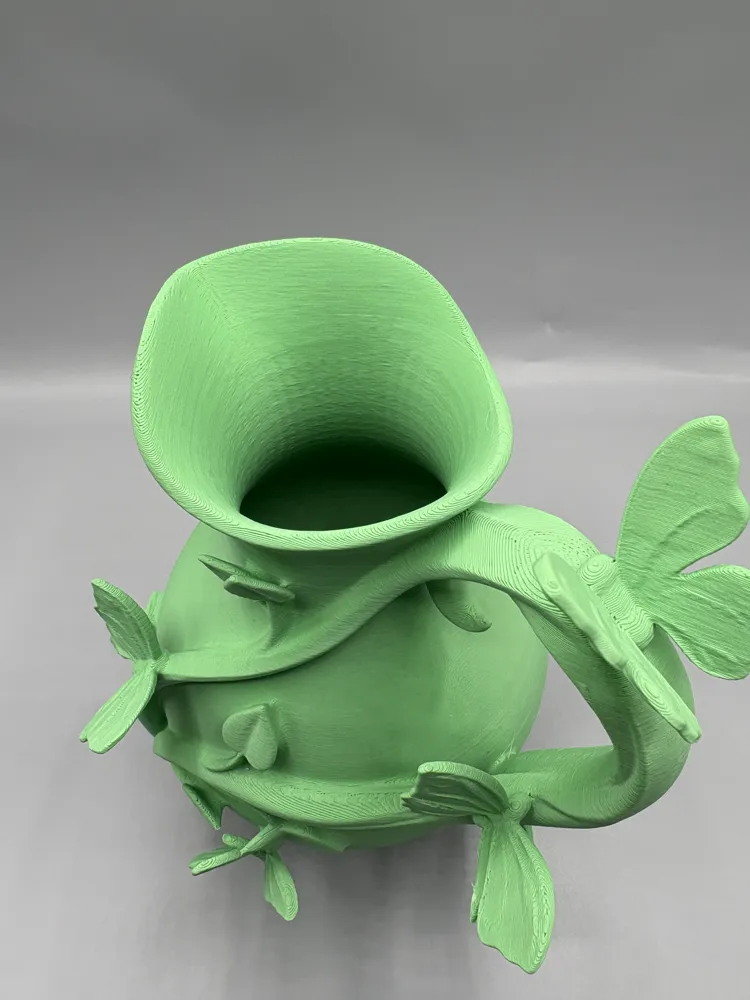 Ornate Butterfly Vine Decorative Pitcher Vase - Free 3D Print Model ...
