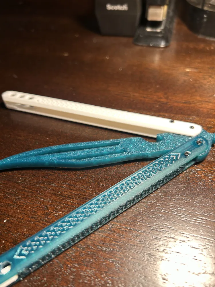 Butterfly Knife Trainer - 3D Printed Balisong - Free 3D Print Model ...