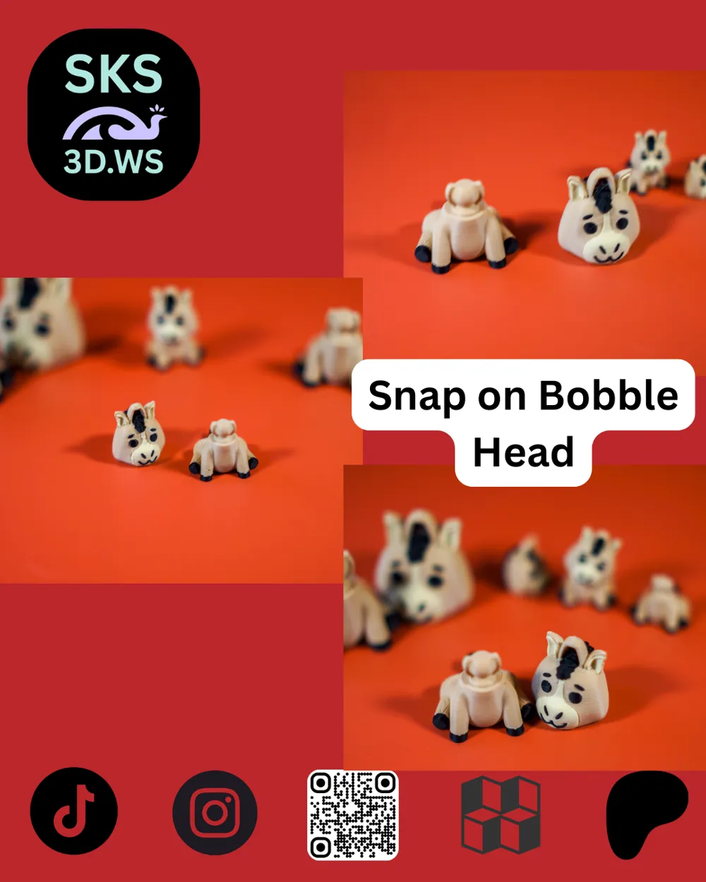Bobble Head Horse (SKS.3D.WS) - Free 3D Print Model - MakerWorld