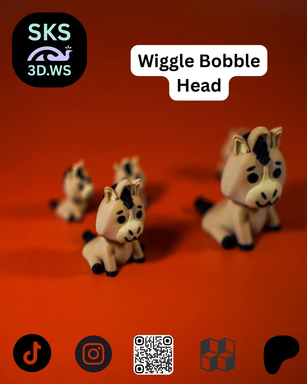 Bobble Head Horse (SKS.3D.WS) - Free 3D Print Model - MakerWorld