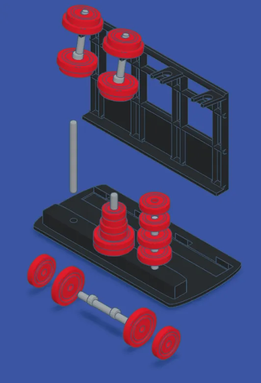 Casa de muñecas - Pesa de mano / Mancuerna + Sistema de estanterías V2 ...