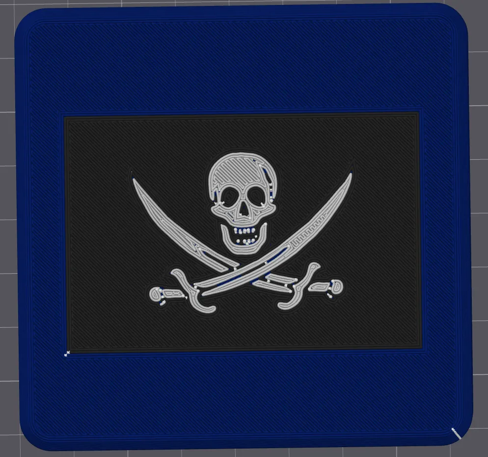 Commander Case Lid - Pirate Flag - Free 3D Print Model - MakerWorld