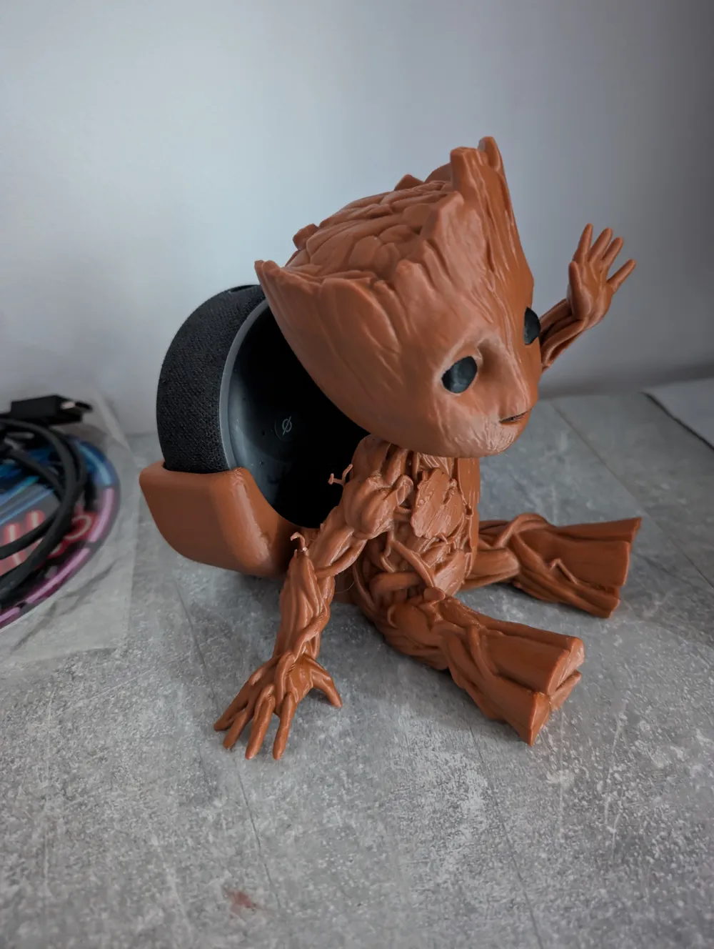 Groot Alexa Echo Dot 3 Holder - Free 3D Print Model - MakerWorld