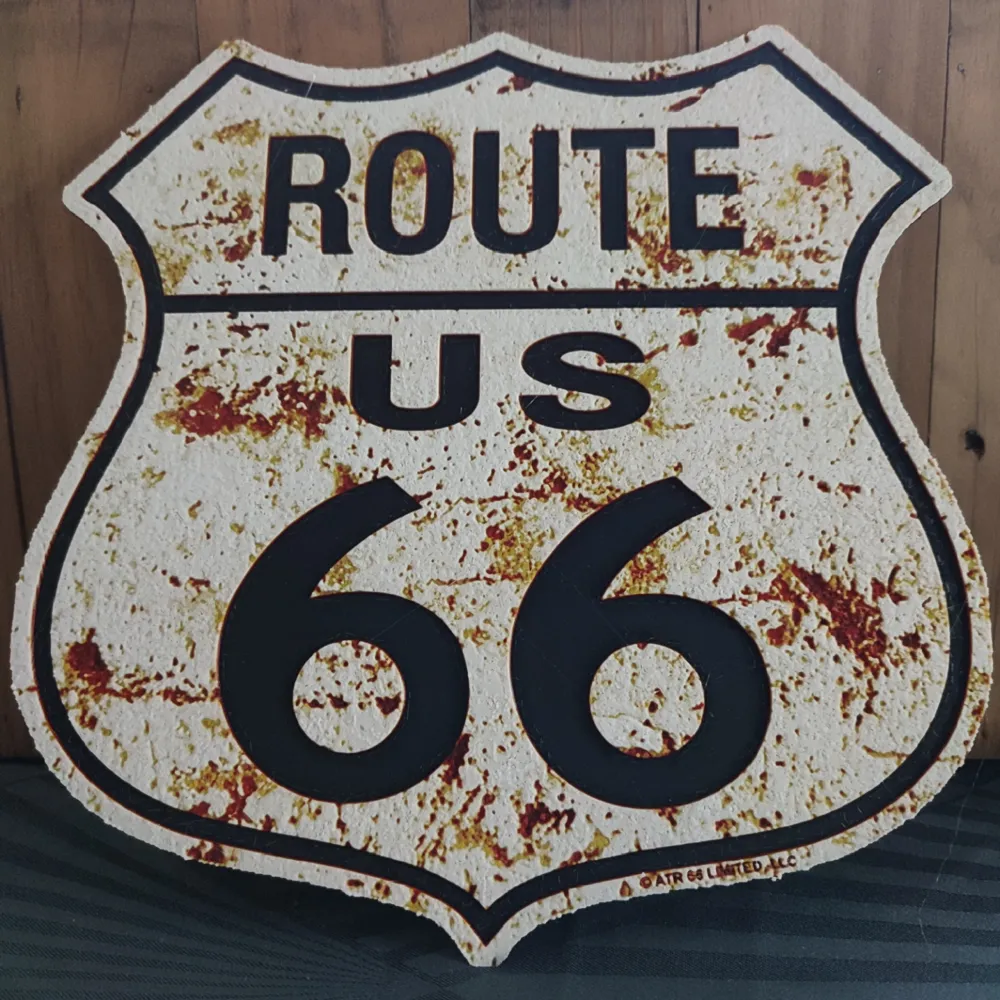 4-color HueForge Route 66 Rusty Sign by a.vdh_1983 - MakerWorld