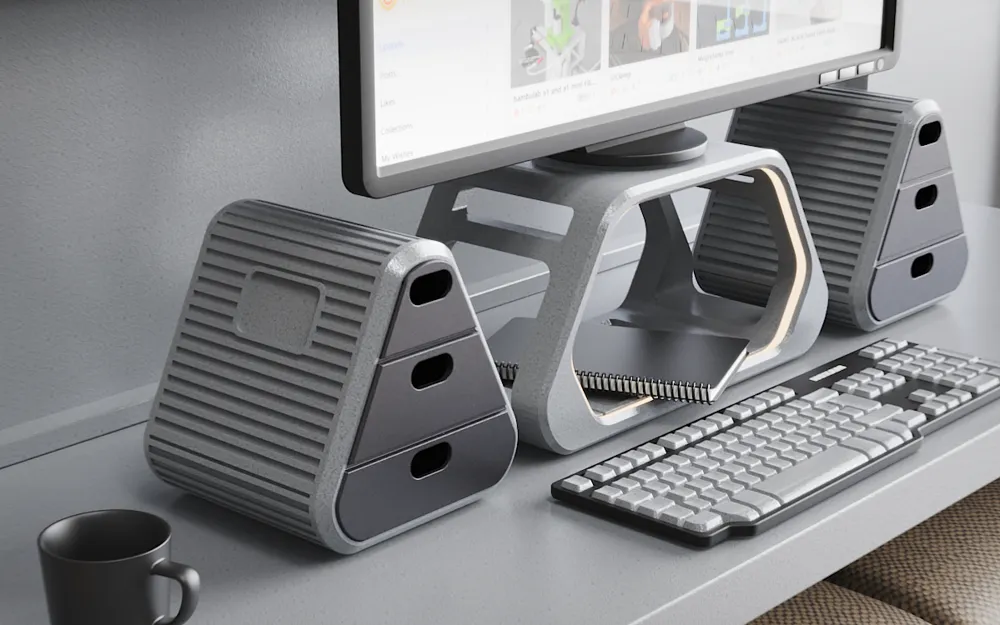 MONITOR STAND PYRAMID - Free 3D Print Model - MakerWorld