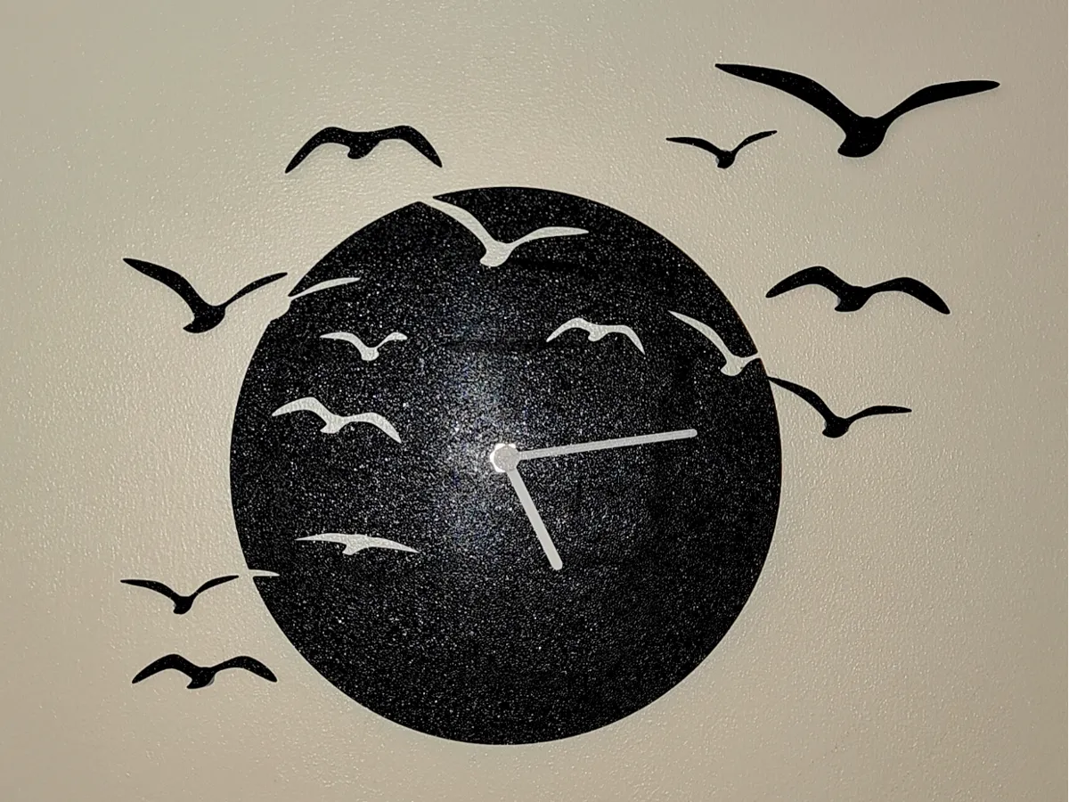 The 'time flies' bird flock clock - Free 3D Print Model - MakerWorld