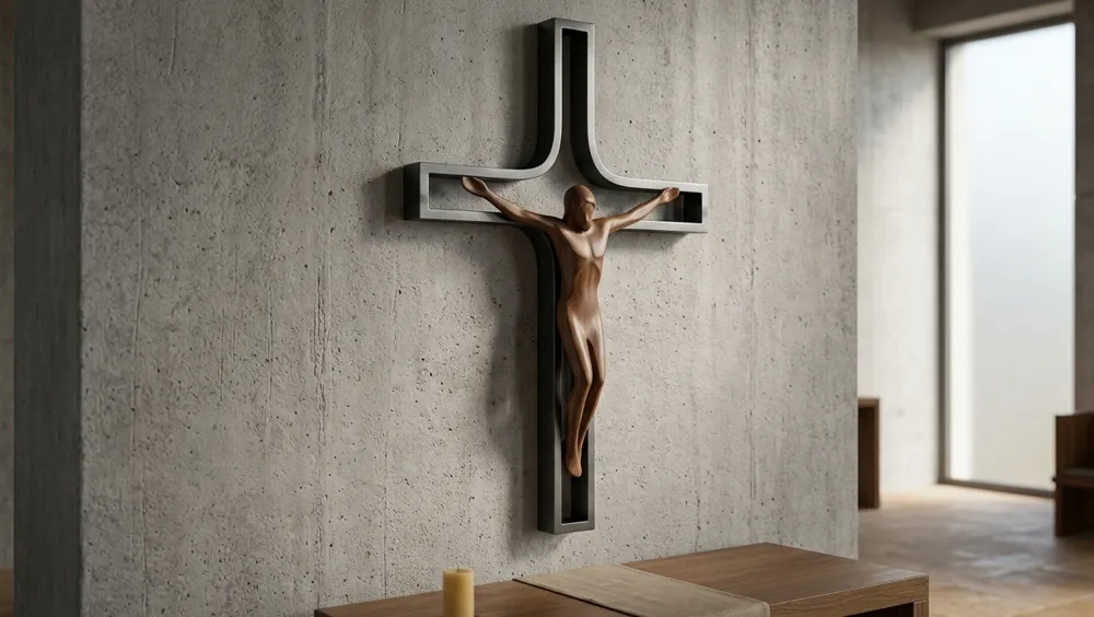 Crucifix Moderne - Modèle d'Impression 3D Gratuit - MakerWorld