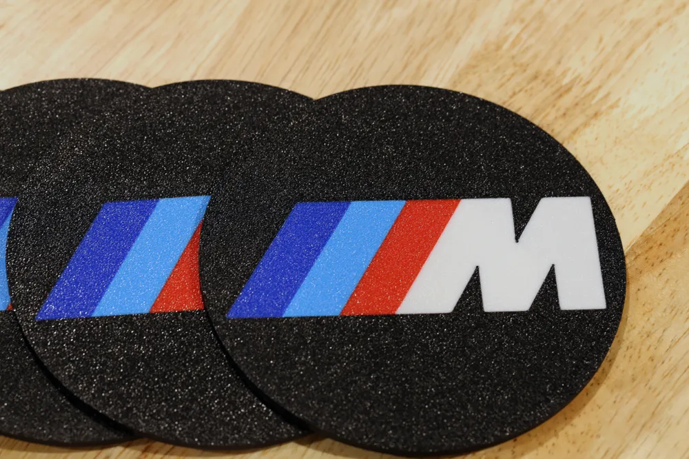 BMW M Series Performance Logo 100mm Round Coaster by The 3D Print ...
