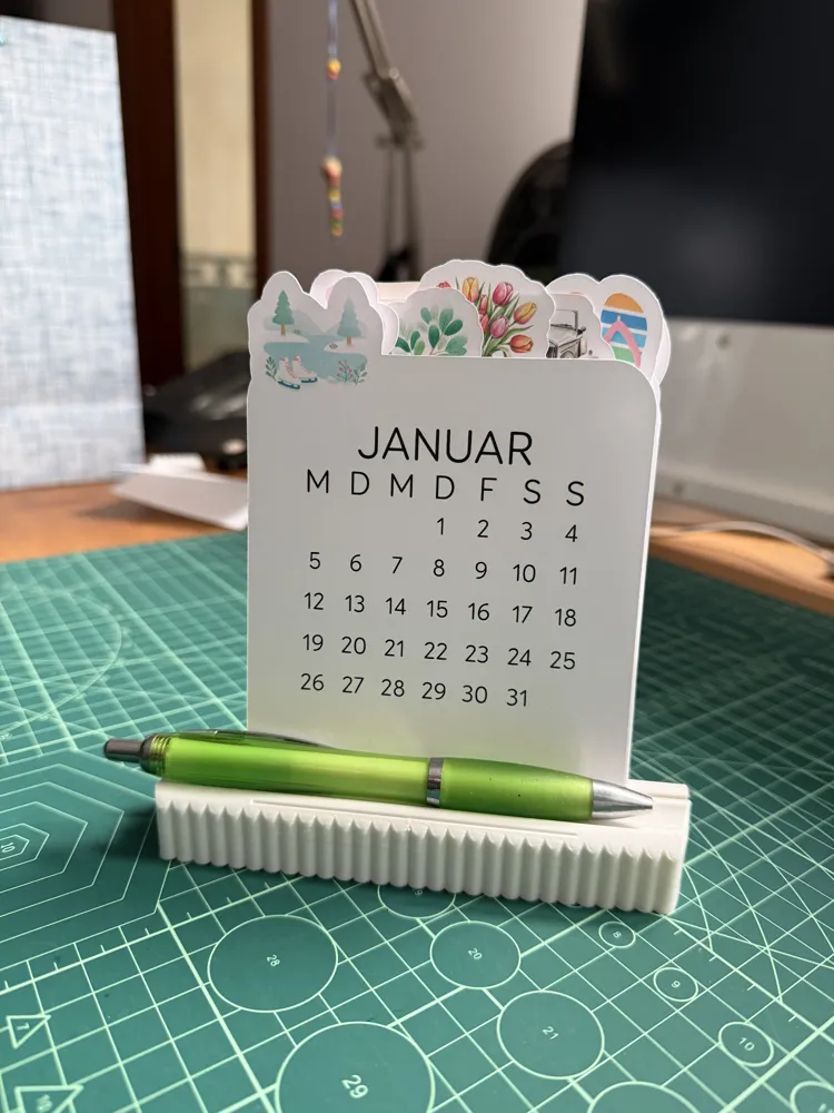 Cricut Desk Calendar Stand - Free 3D Print Model - MakerWorld