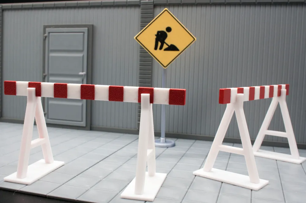 Miniature road barricade simple for diorama 1:18 by Wilhelmus - MakerWorld