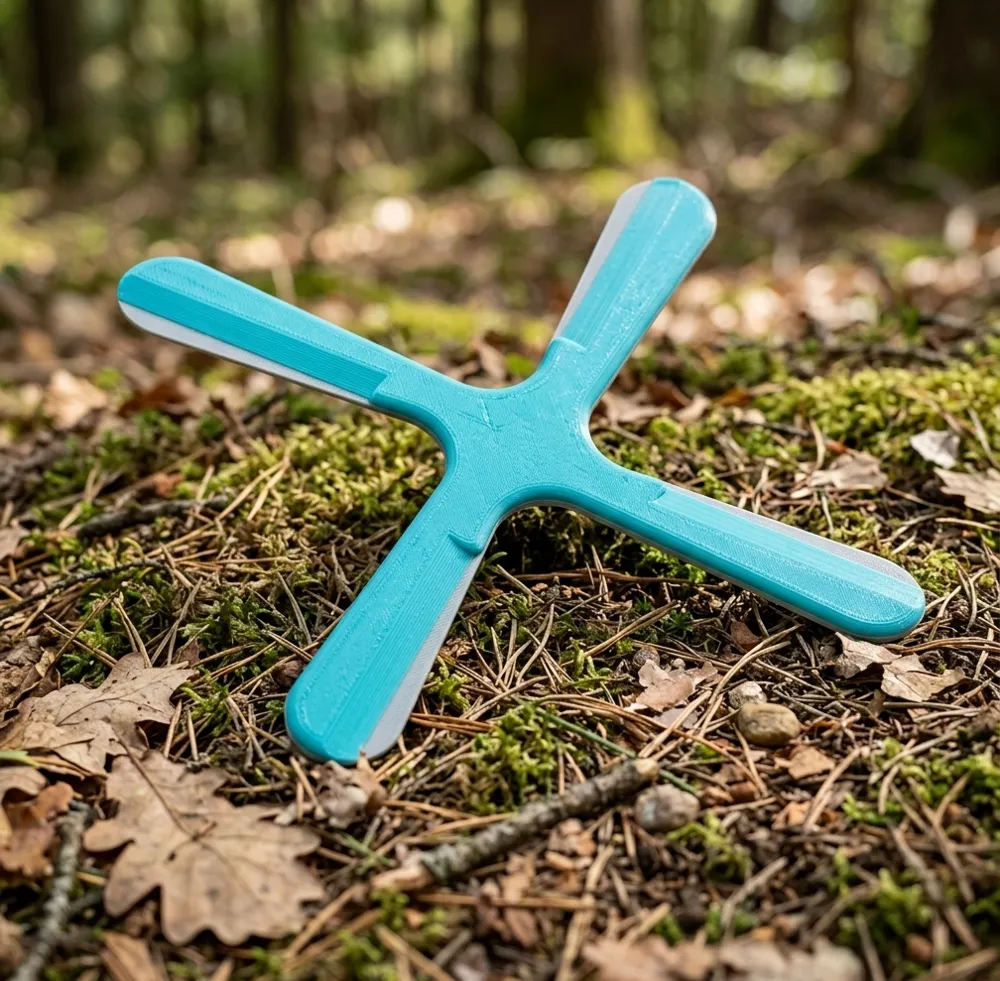 4 blade aerodinamic sport boomerang perfect return - Free 3D Print ...