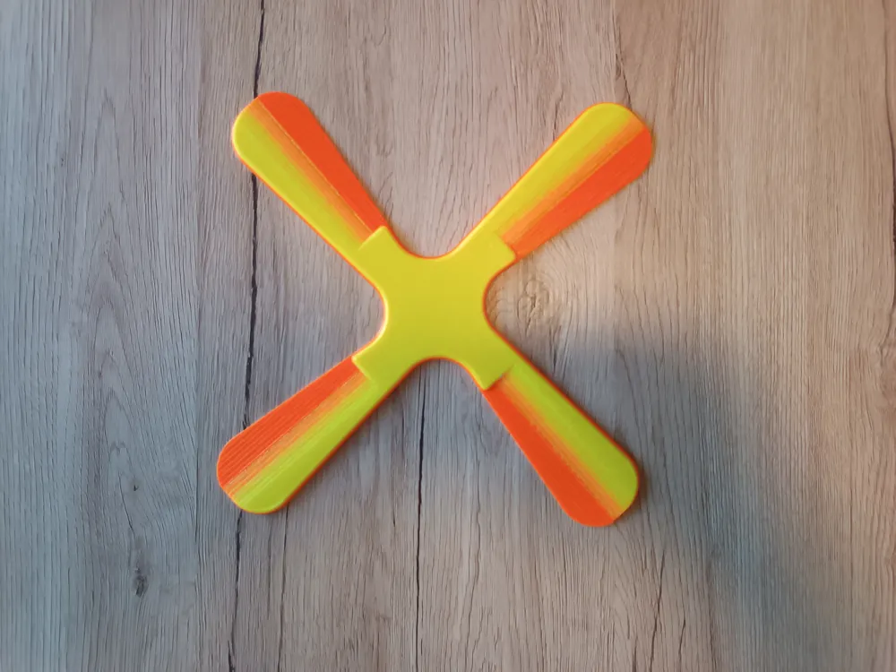 4 blade aerodinamic sport boomerang perfect return - Free 3D Print ...